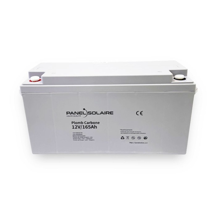 Batterie 12V/165Ah PLOMB CARBONE PANEL SOLAIRE ( Insert M8 )